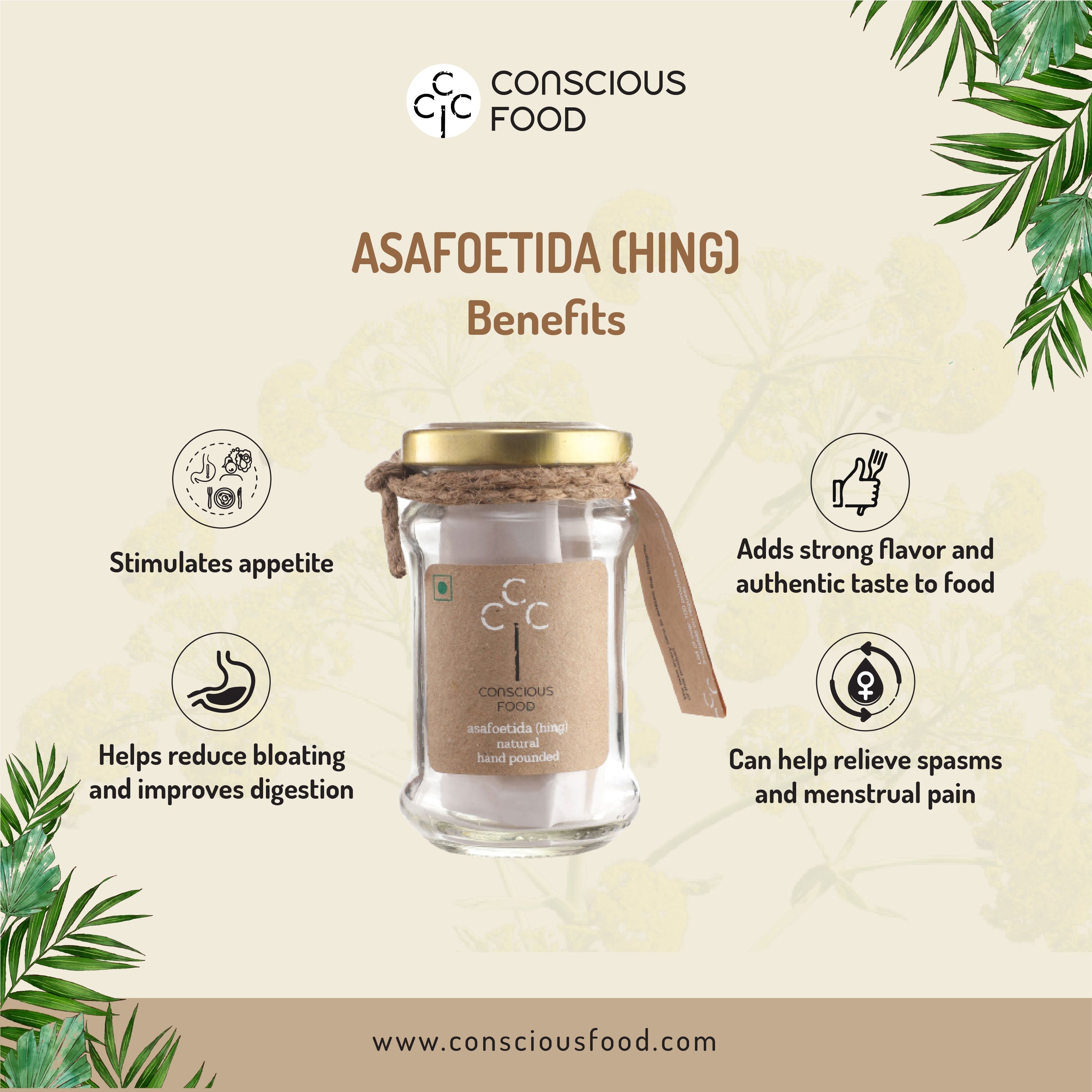 Buy Organic Hing Powder (Asafoetida) Online in India | Conscious Food ...